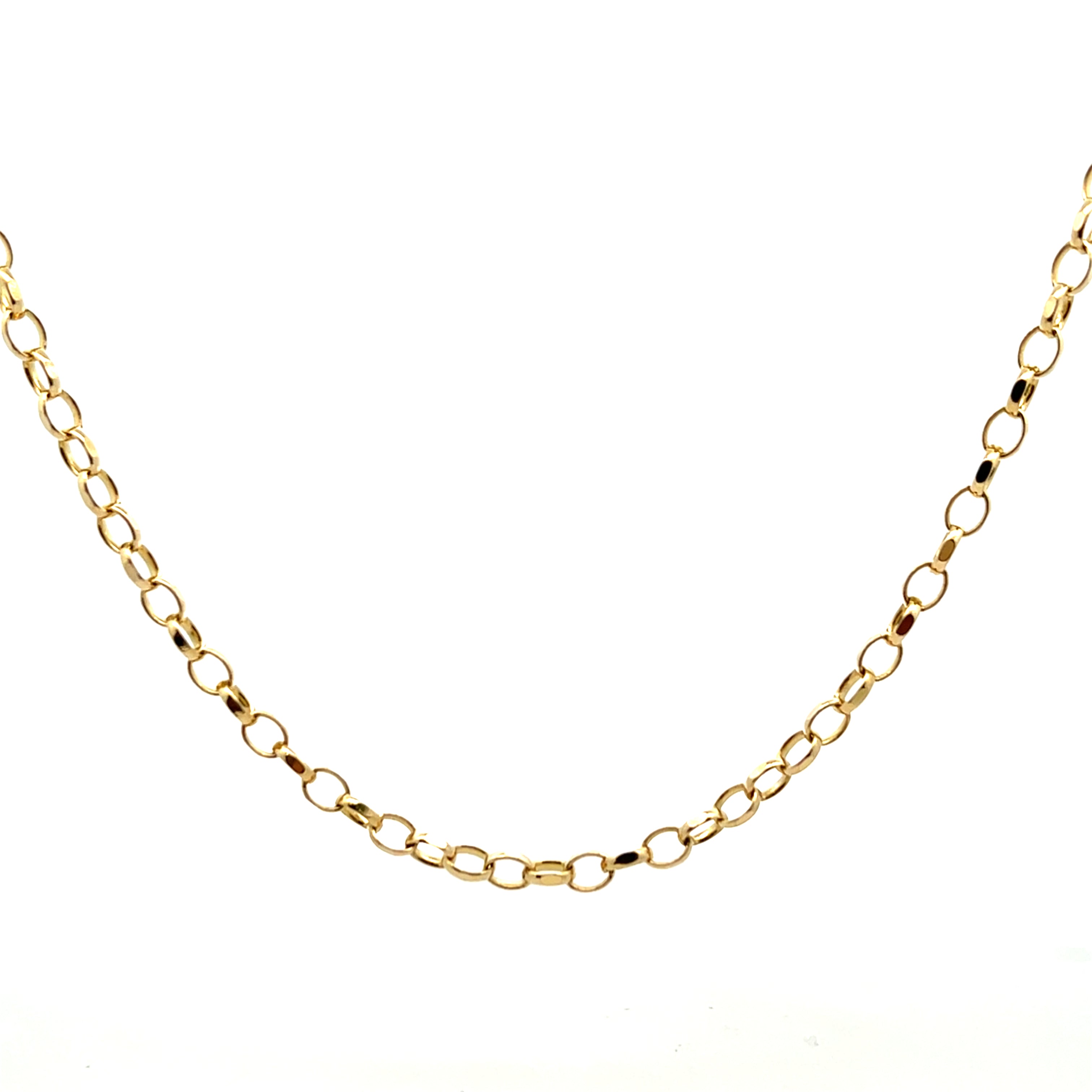 9ct Yellow Gold 20" Oval Diamond Cut Belcher Chain – Judith Hart Jewellers