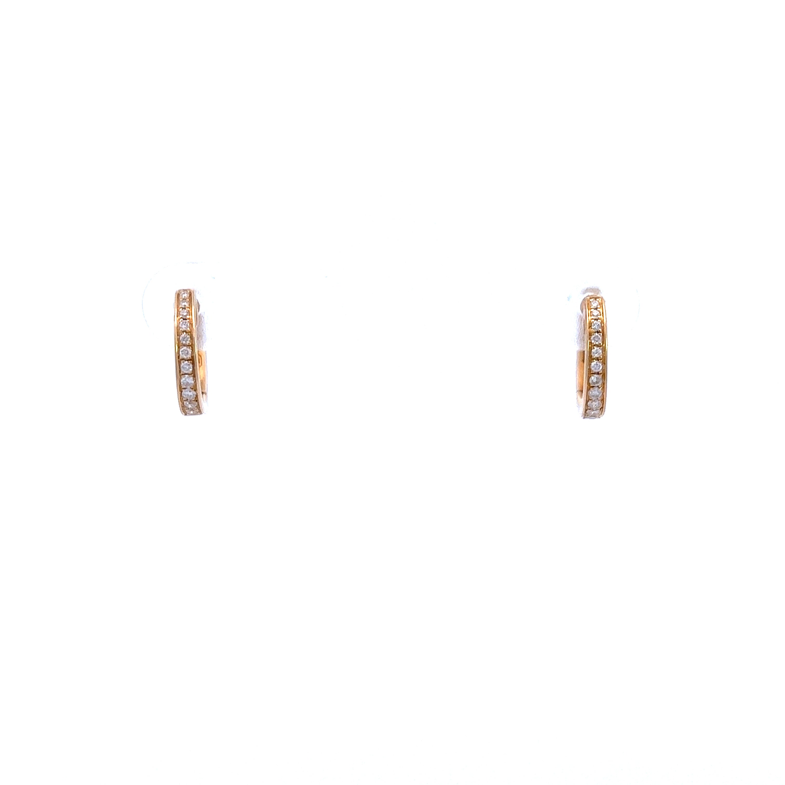 18ct Yellow Gold Diamond Hoop Earrings – Judith Hart Jewellers