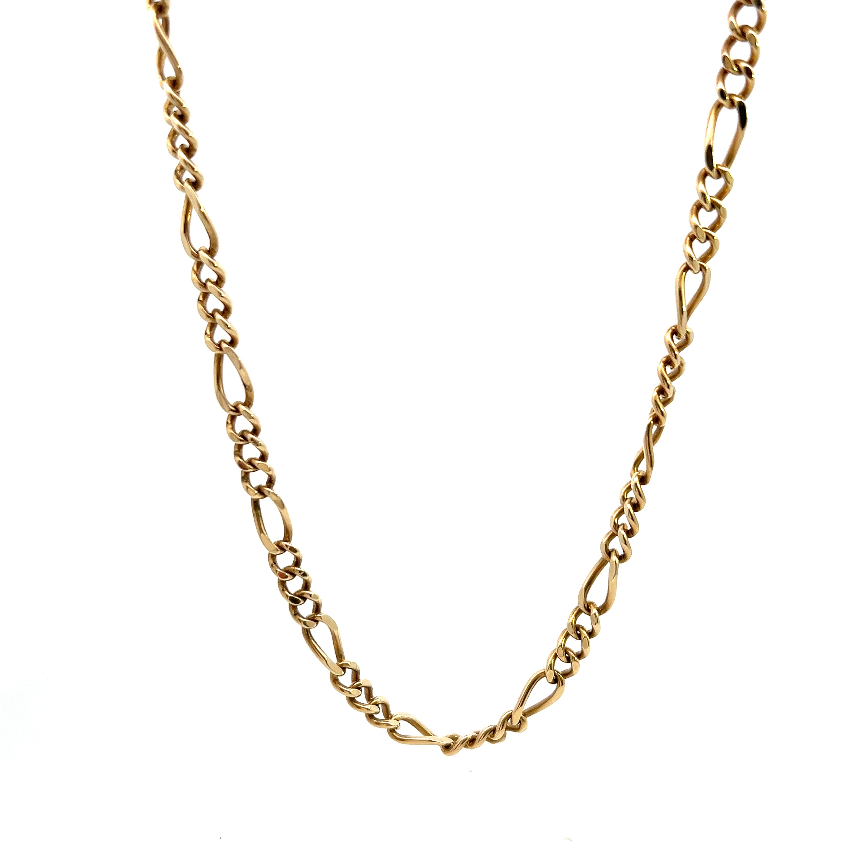 Pre-Owned 9ct Gold 22" Solid Figaro Design Chain – Judith Hart Jewellers