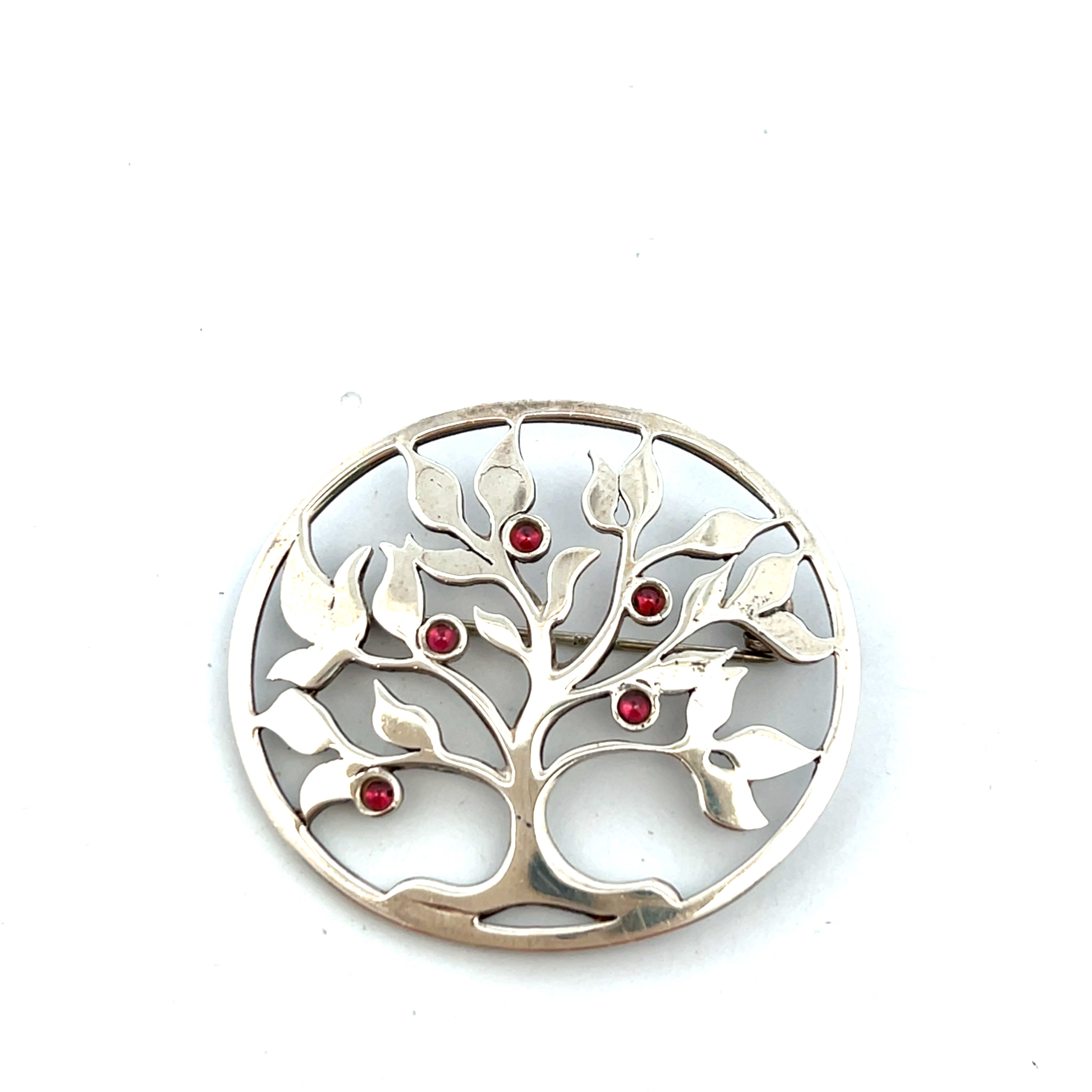 Pre-Owned Clive and Clarissa Cook Designer, Tree of Life Garnet Brooch ...