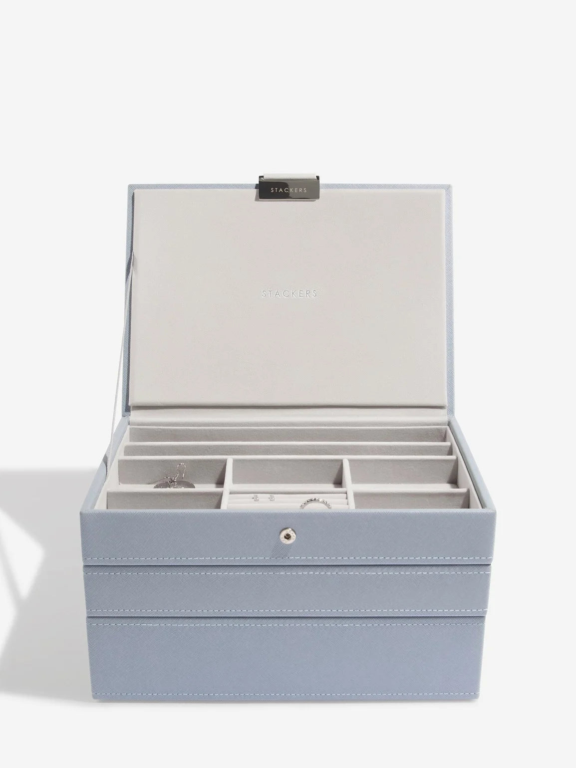Stackers Dusky Blue Classic Set of Three Jewellery Storage – Judith ...