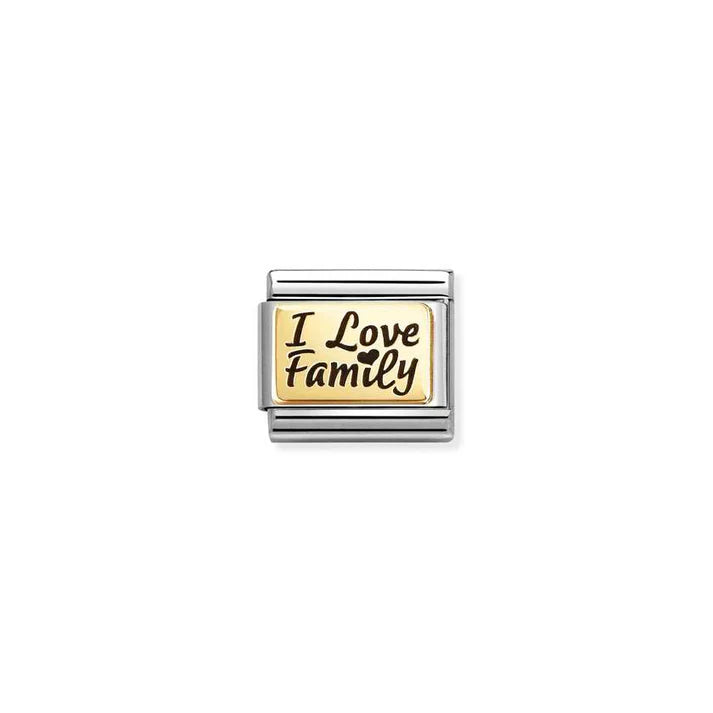 Nomination Composable Classic Gold I Love Family Charm 030166/69 ...