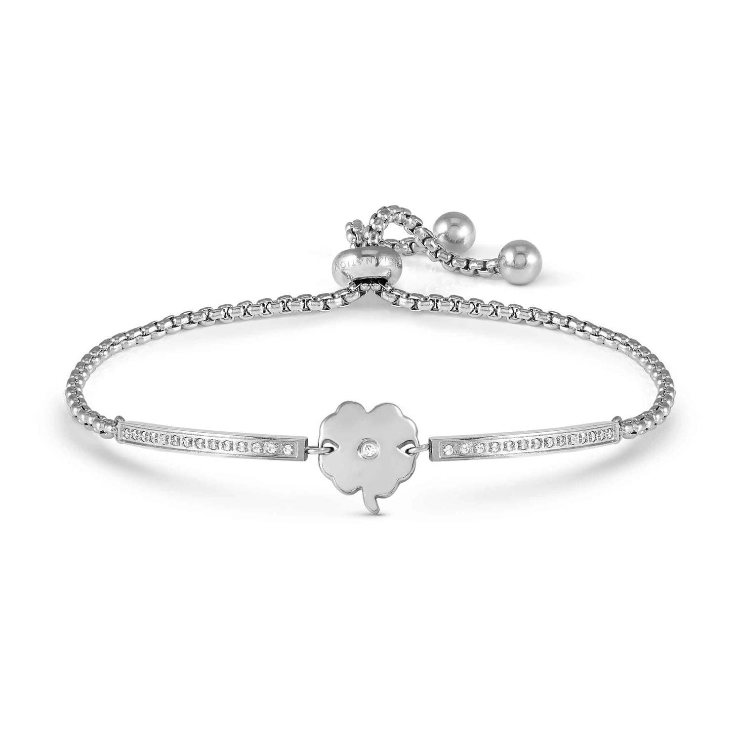 Nomination Milleluci Refined Stainless Steel Four Leaf Clover Bracelet ...