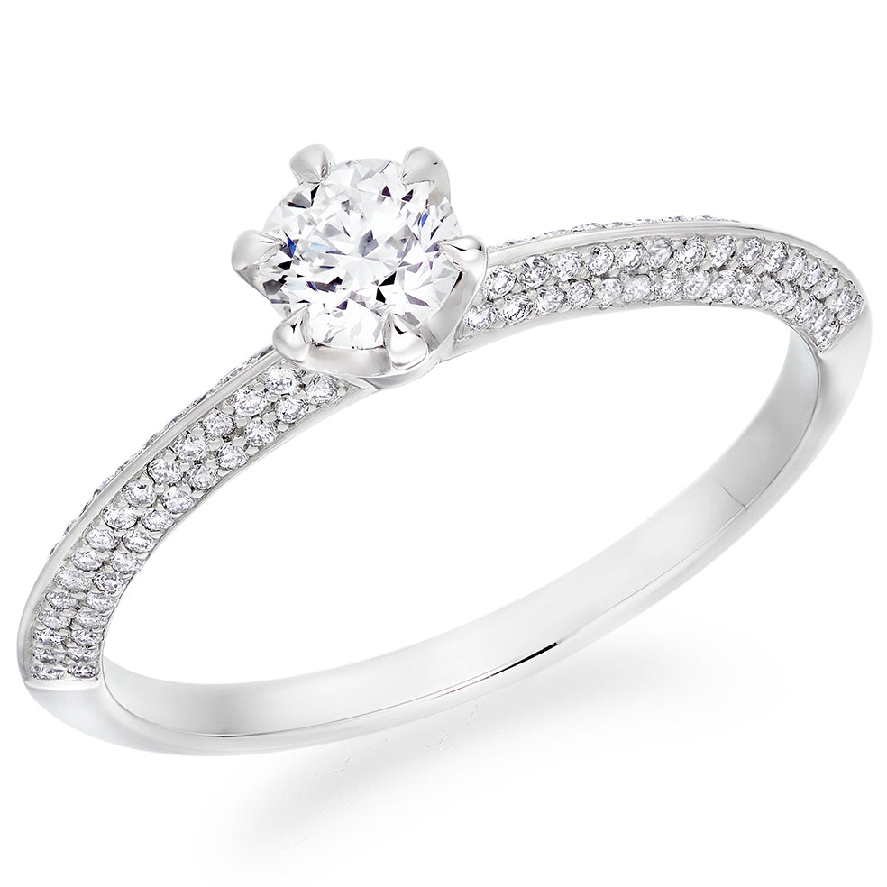 Platinum Brilliant Cut 0.55ct Diamond Ring – Judith Hart Jewellers