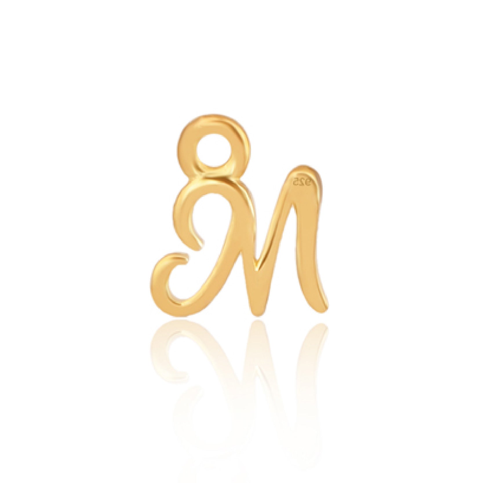 Permanent Yellow Gold Vermeil Initial M Charm – Judith Hart Jewellers