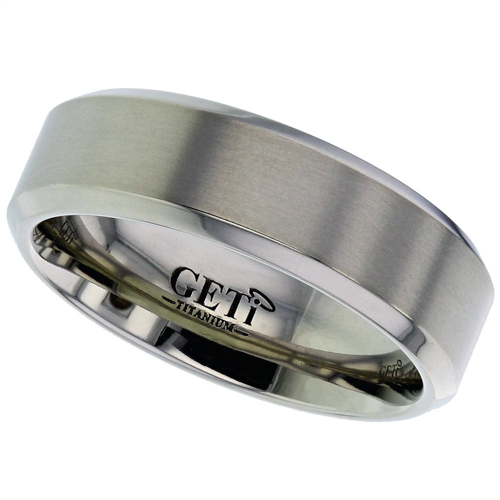 Geti Titanium 5mm Chamfered Edge Line Ring – Judith Hart Jewellers